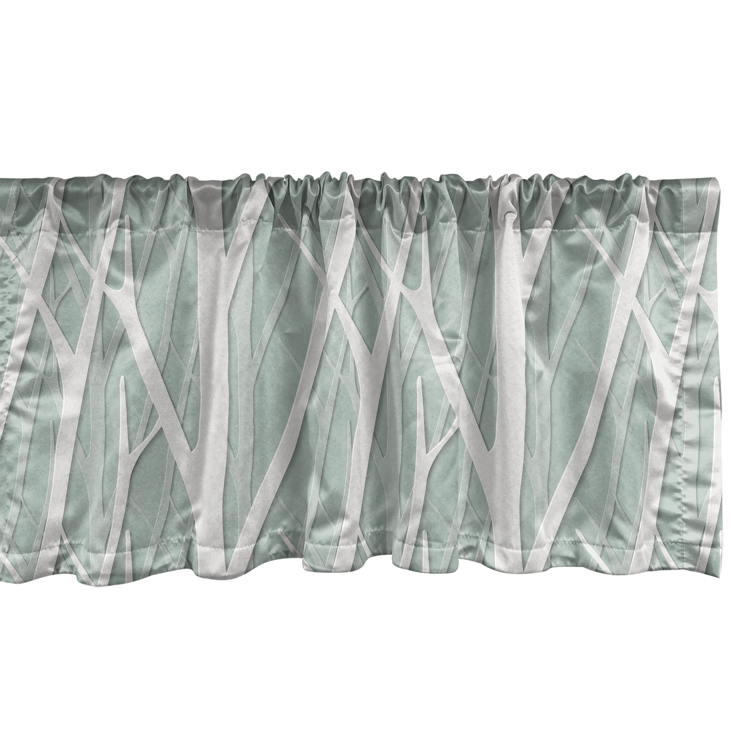 Trees Window Valance, Naked Branches of Winter Forest Cold Pastel ...