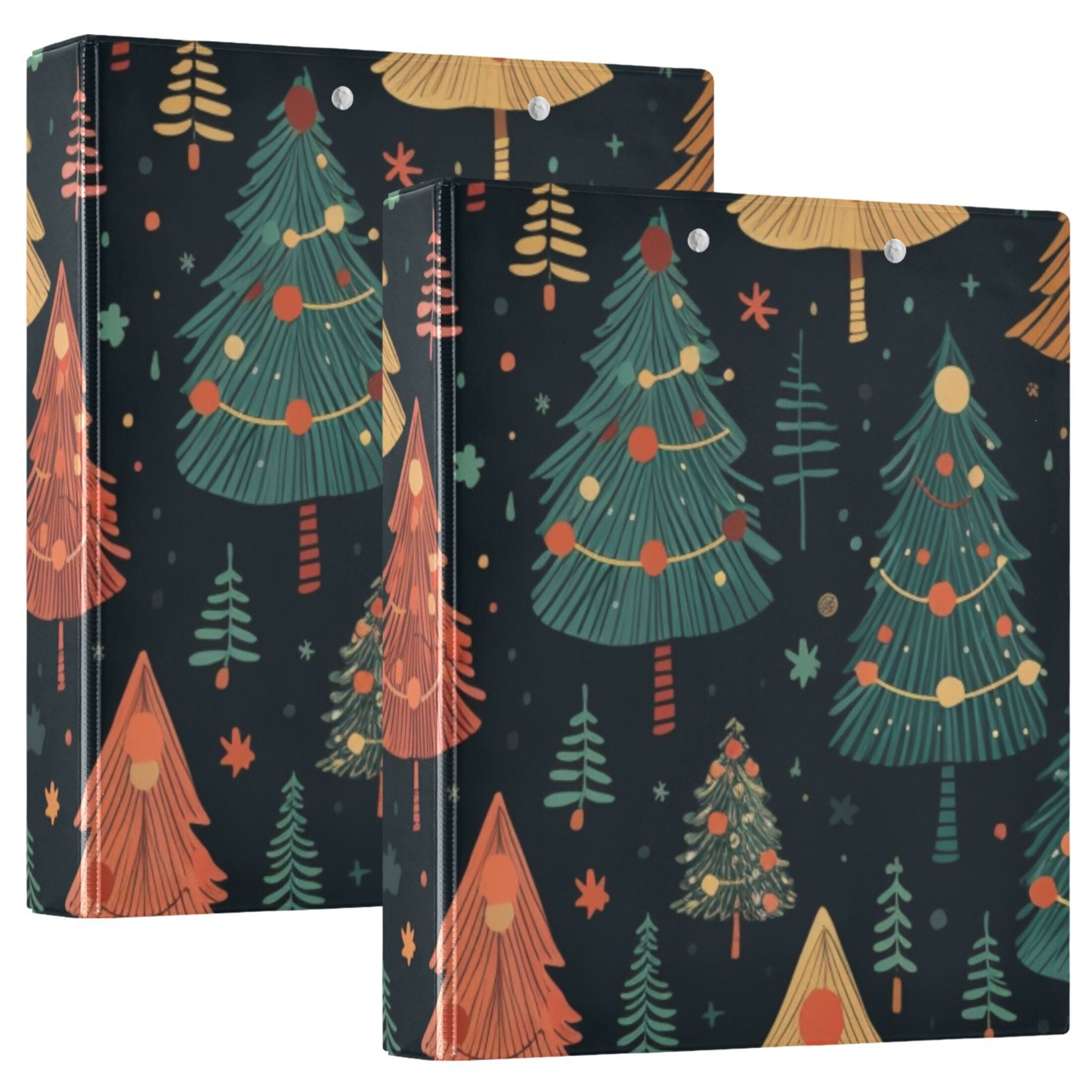 Trees and Bulbs 3 Ring Binders 1.5 inch Hardcover File Folders with ...