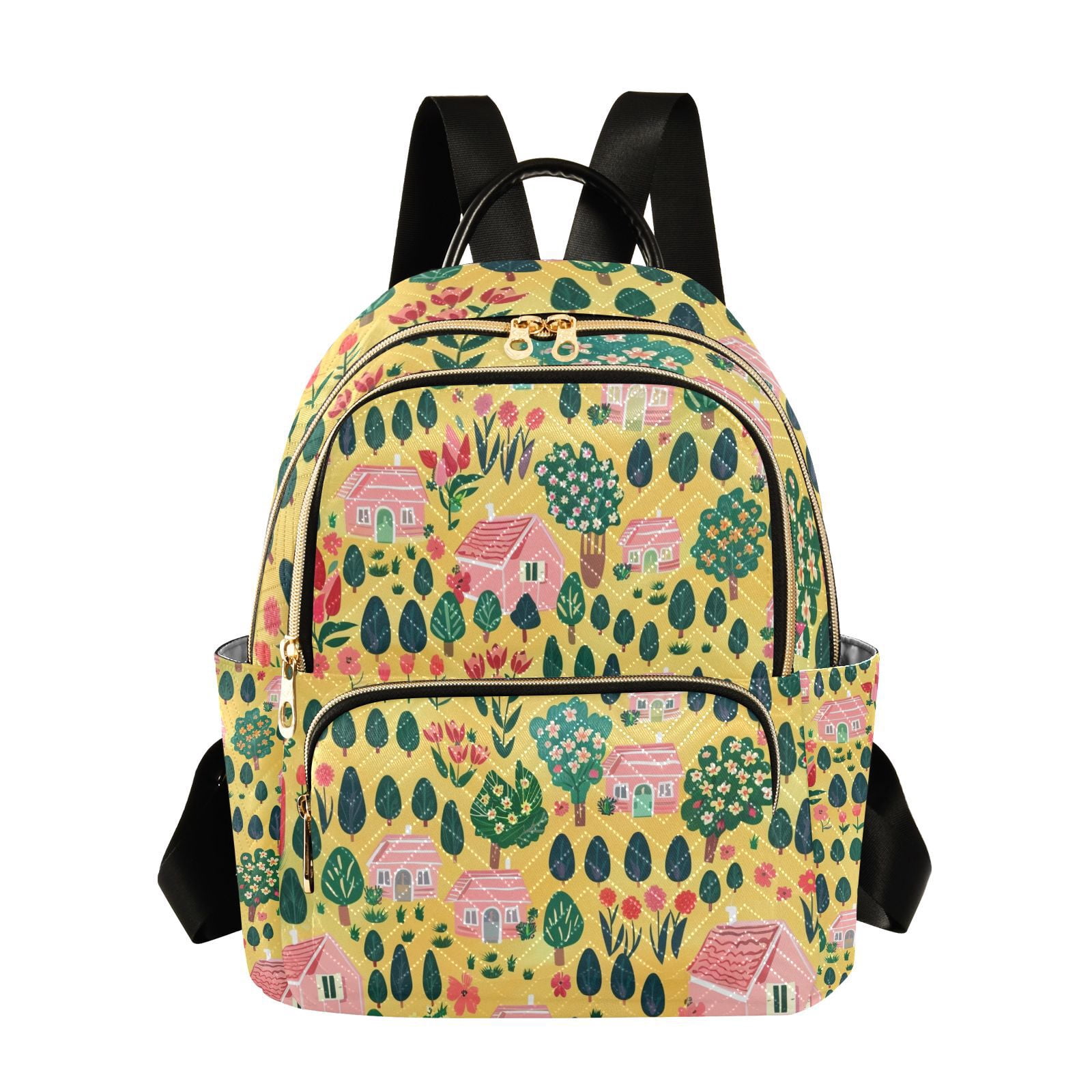 Trees and Houses Travel Laptop Backpack Casual Daypack Lightweight ...