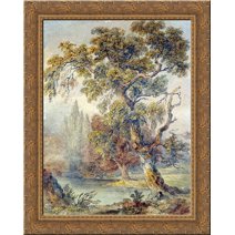 Trademark Fine Art 'Cattails And Post In Snow Along Pond' Canvas Art by ...