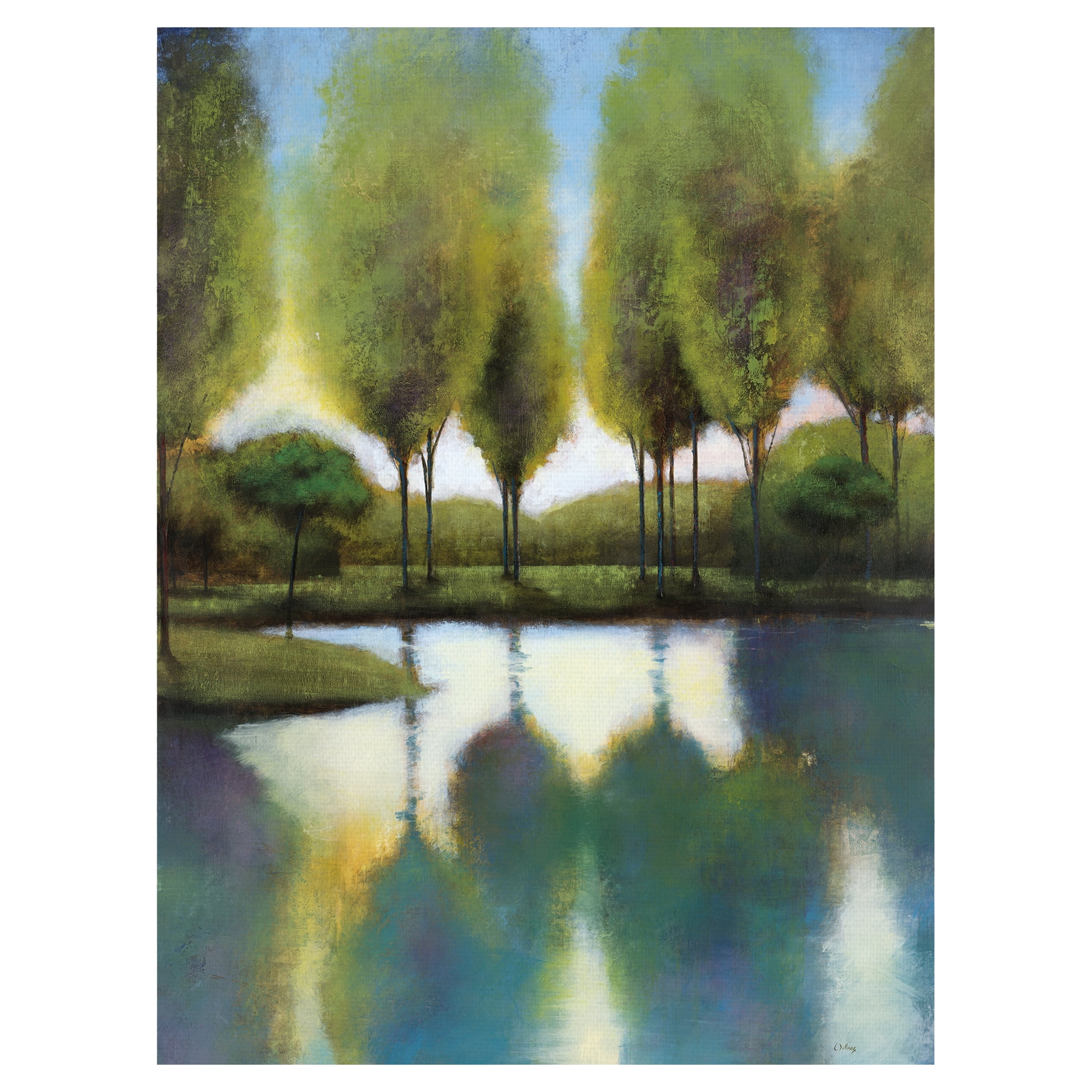 Free Shipping! Masterpiece Art Gallery Trees in Reflection Canvas Art ...