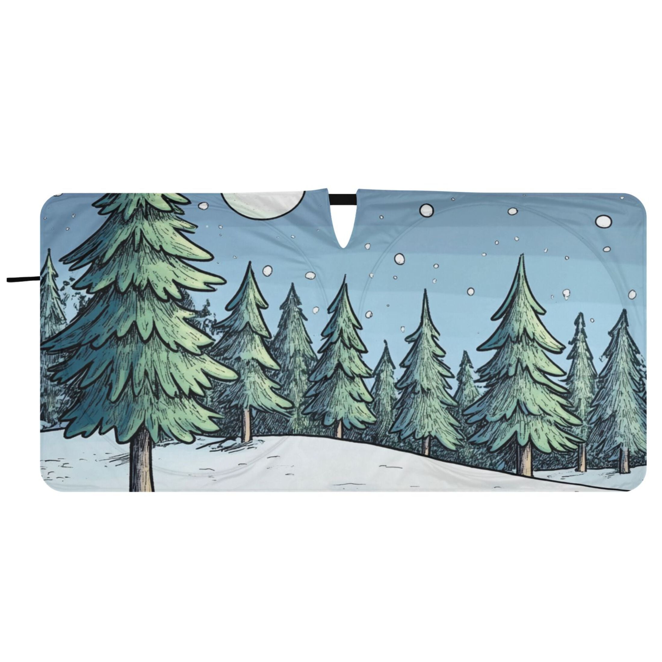 Trees in Snow Car Windshield Sun Shade Foldable Front Window Shades ...