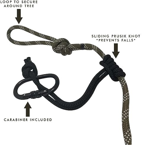 Treestand Safety Rope Lifeline System - 30ft Life Lines for use with ...