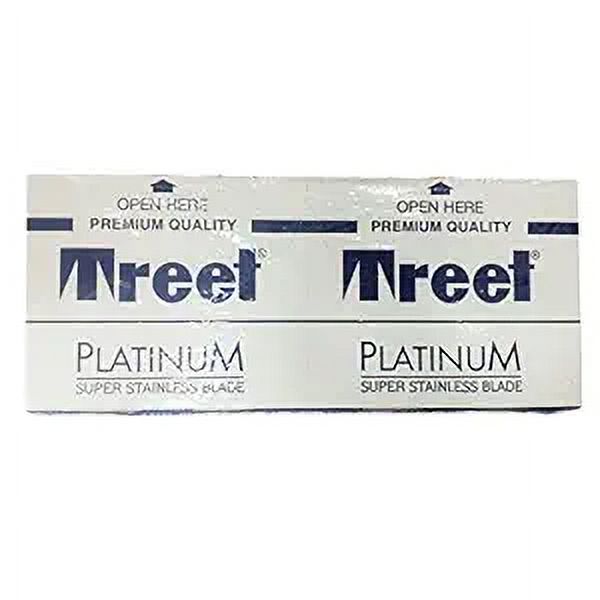 Treet Platinum Super Stainless Double Edge Razor Blades, (100 Blades ...