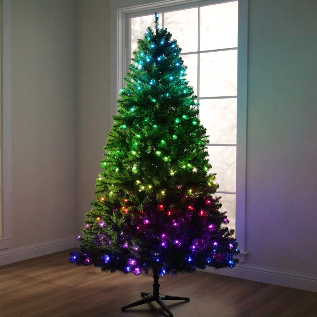 Treetopia 6ft Pre-lit Virginia Fir Artificial Christmas Tree with ...