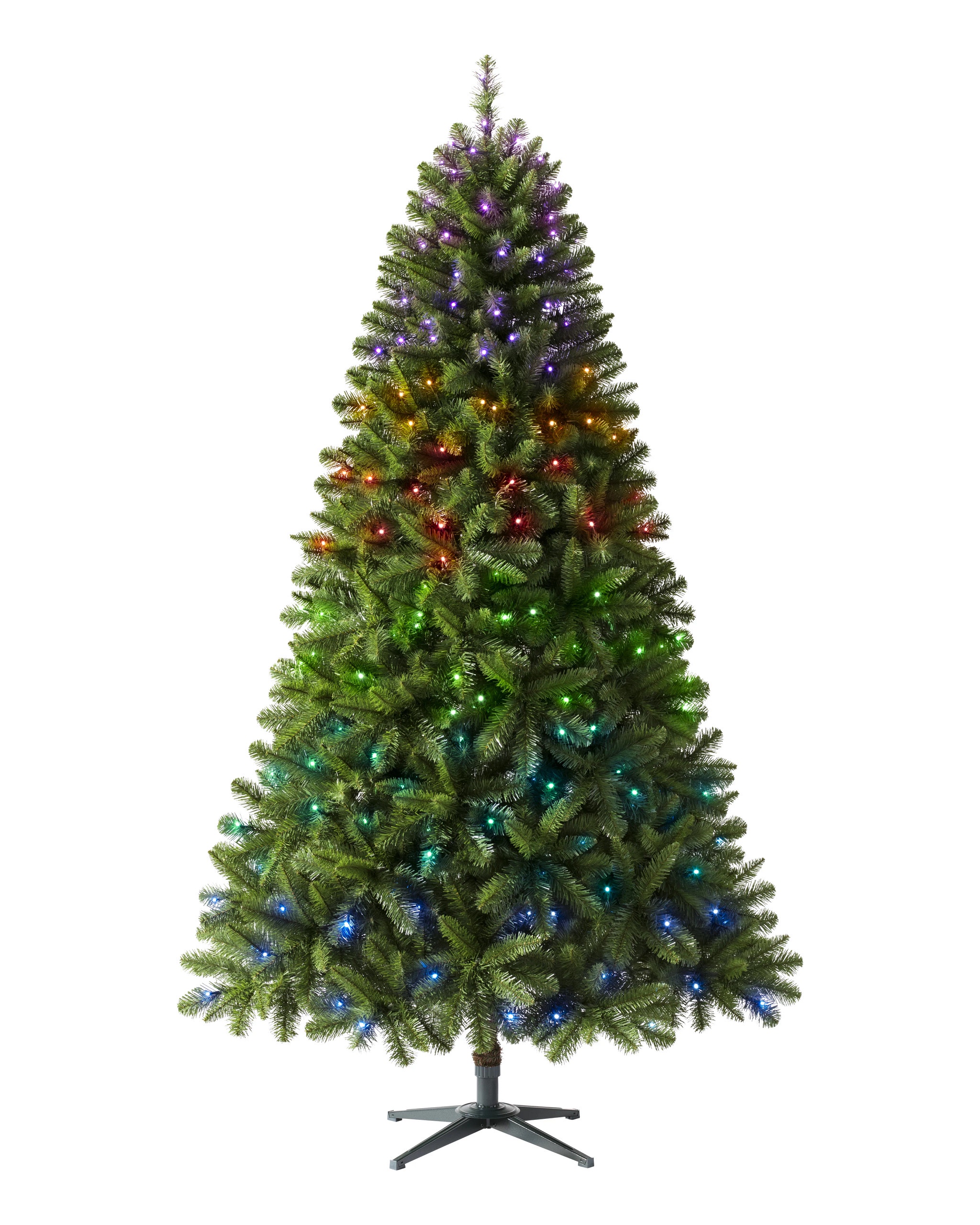 6.5FT Artificial Christmas Tree, Pre-Lit Christmas Tree with 350 LED ...