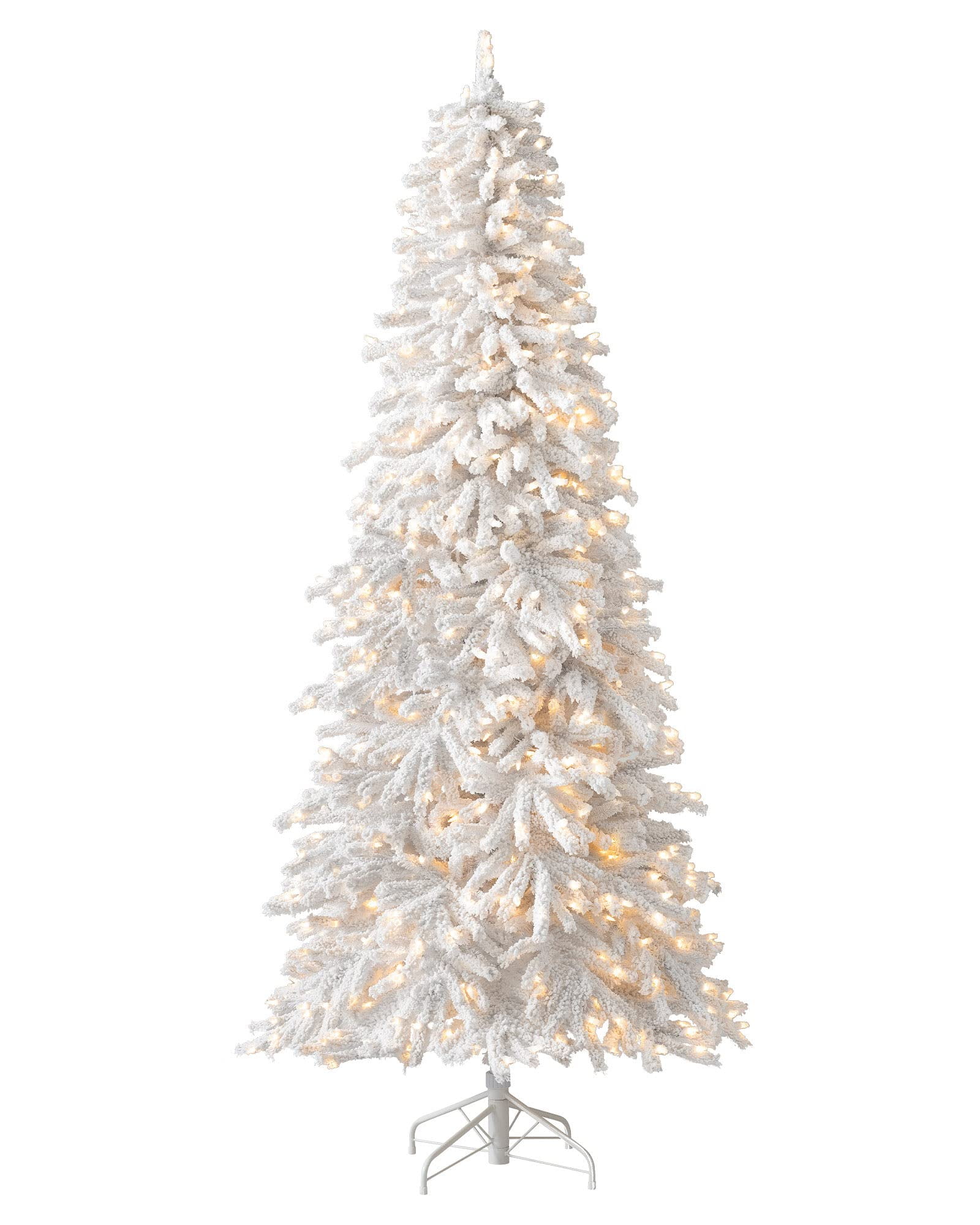 Treetopia White Flocked Artificial Christmas Tree | Frozen Fir - 6 Ft ...