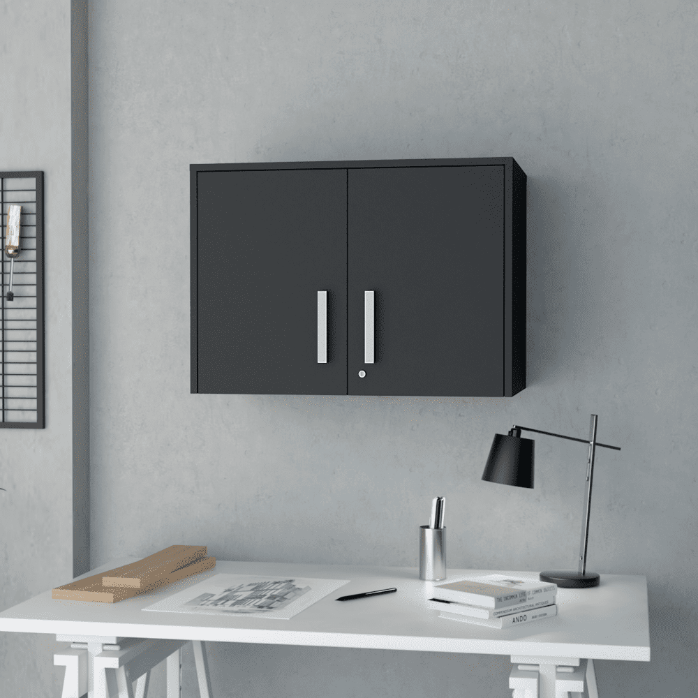 We Have Furniture Wall Storage Cabinet Lions, 3 Shelves, Double Door ...