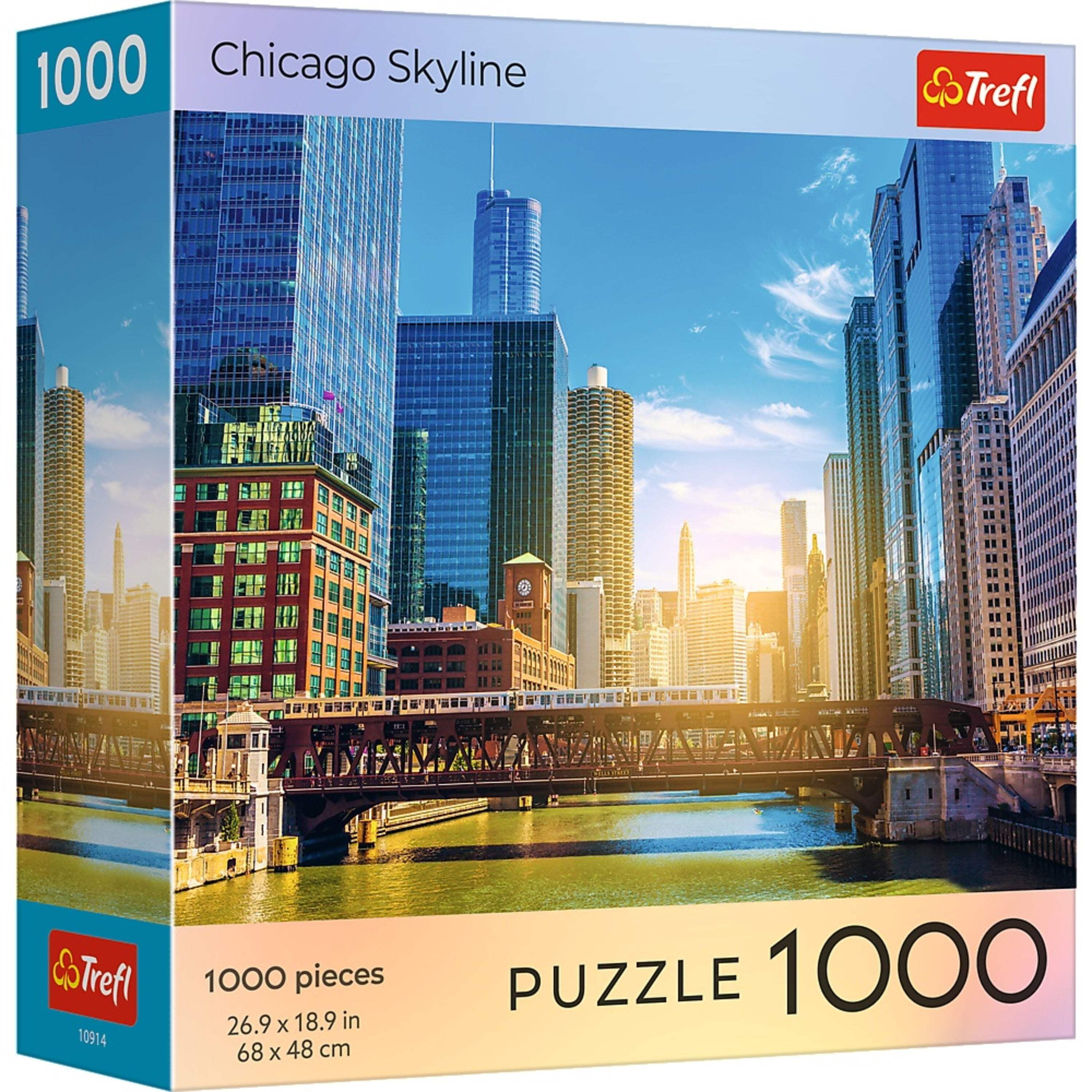 Trefl Red 1000 Piece Puzzle - Cities - Chicago Skyline - Walmart.com