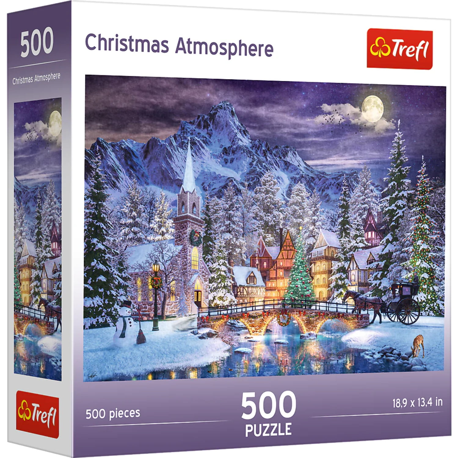 Trefl Red 500 Piece Jigsaw Puzzle - Christmas Atmosphere - Walmart.com