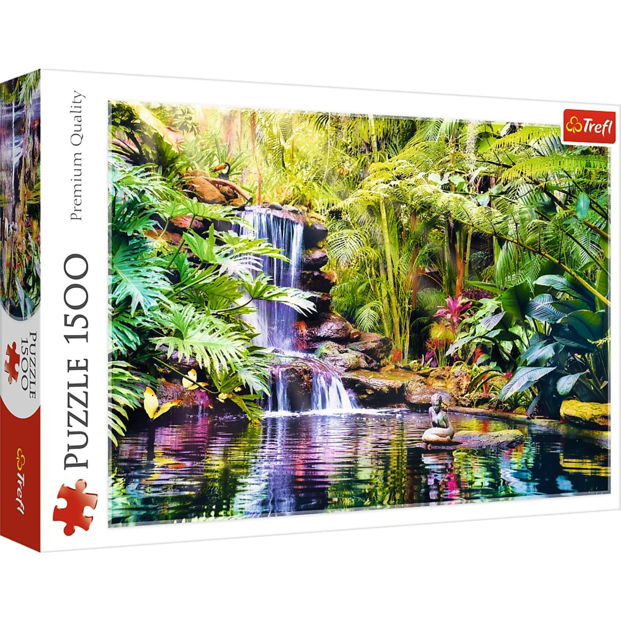 1500 piece Jigsaw Puzzles - Oasis of Calm, Waterfall, relaxing and ...