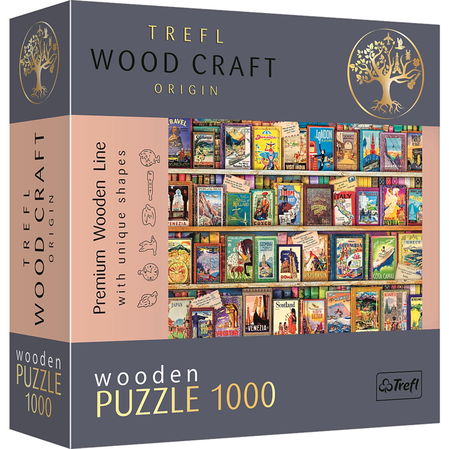 Trefl Wood Craft 1000 Piece Wooden Puzzle - World Travel Guides ...