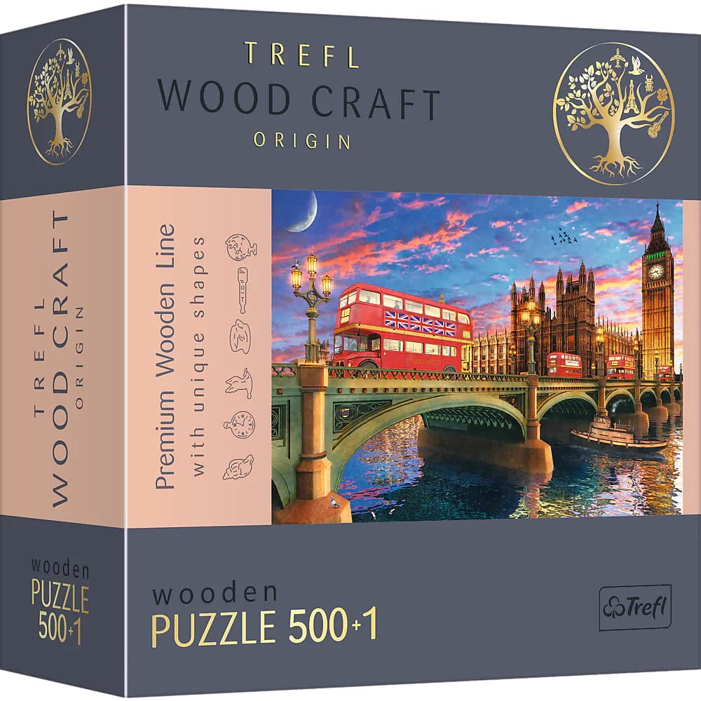 Trefl Wood Craft 501 EC36 Piece Wooden Puzzle - Palace of Westminster ...