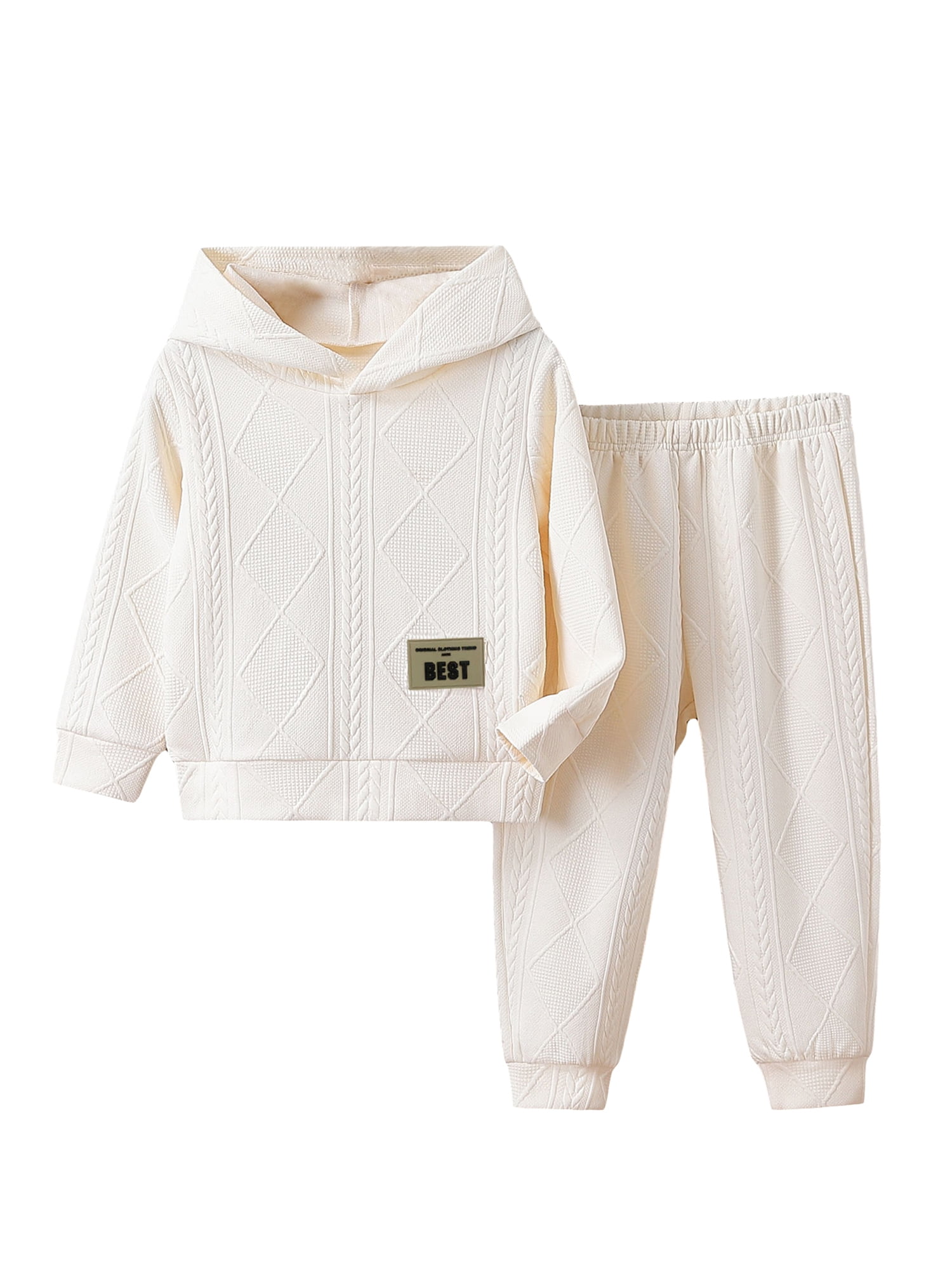 Tregren Girls Boys 2-piece Outfit, Long Sleeve Labeled Hoodie and ...