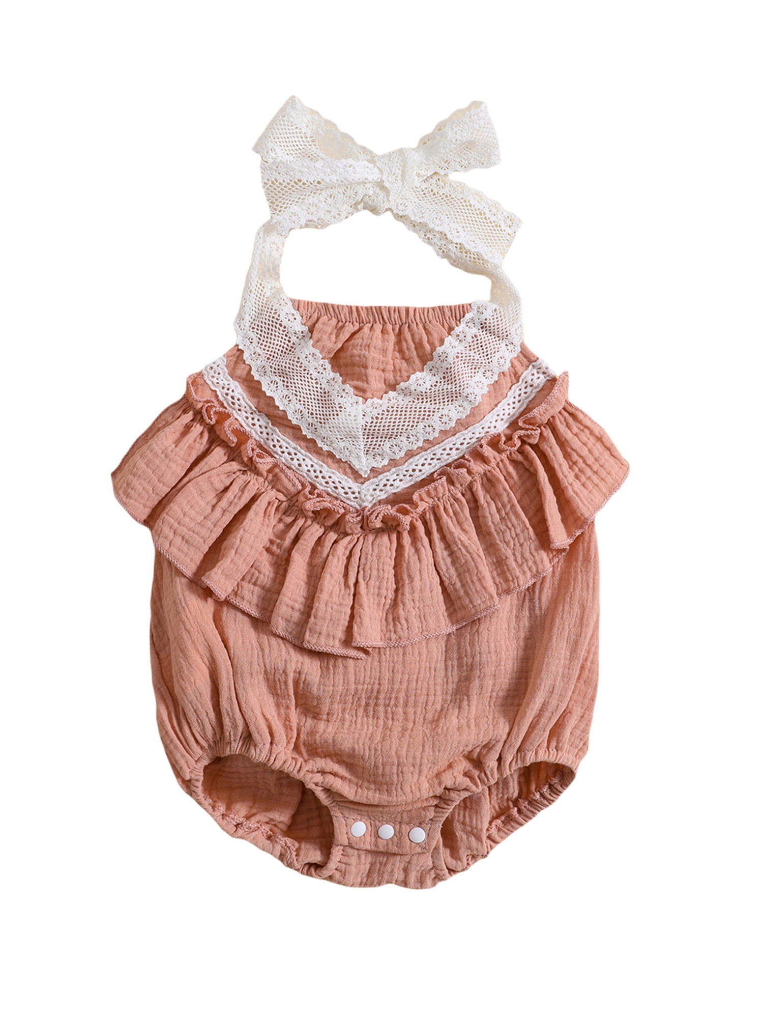 Tregren Girls Princess Romper Plain Floral Lace Embroidery Skirt ...