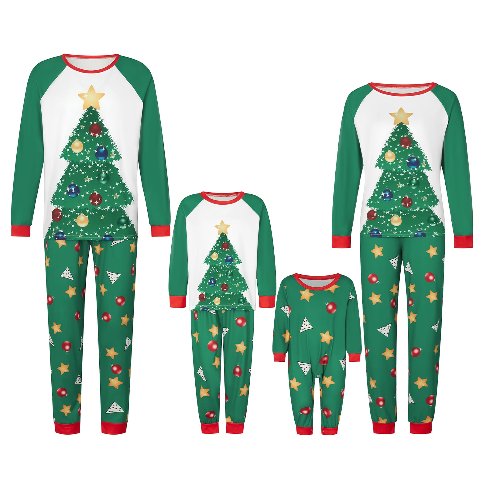 Tregren Matching Family Christmas Pajamas Set Holiday Jammies Xmas PJS ...