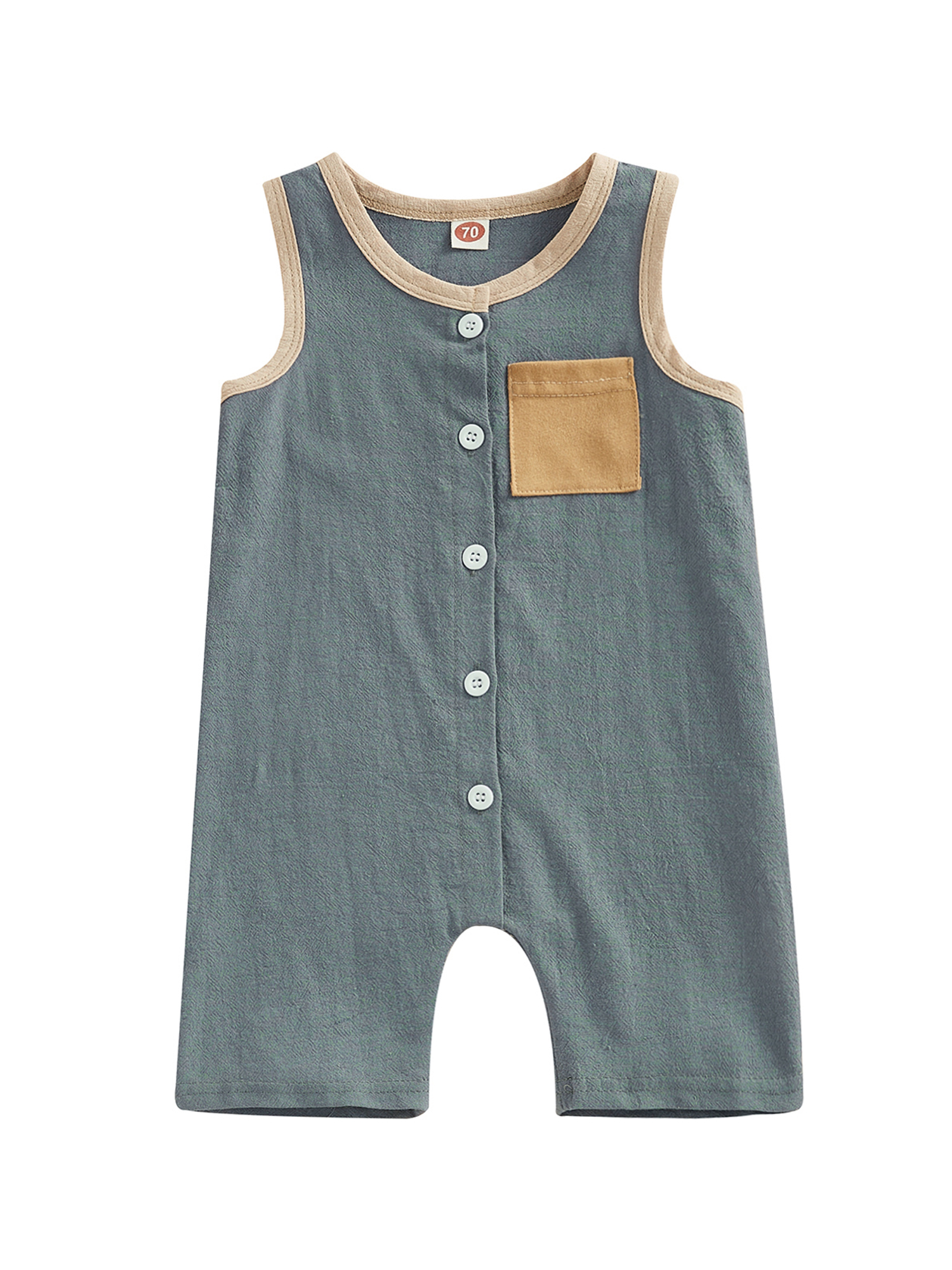 Tregren Newborn Baby Boy Girl Romper Clothes Infant Solid Ribbed Onesie ...