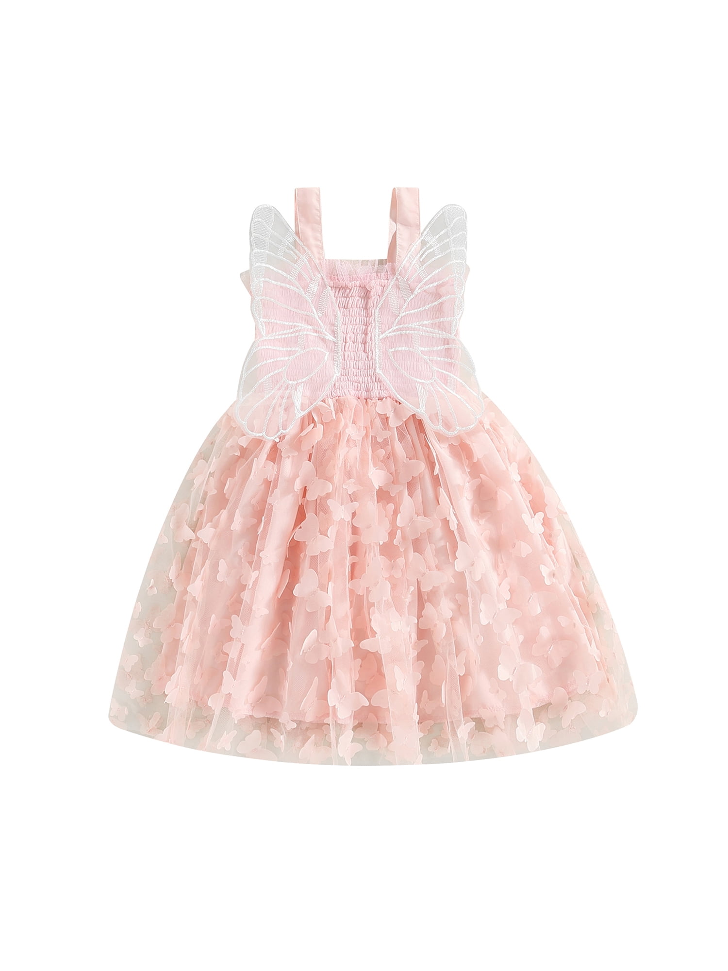 Tregren Toddler Baby Girl Butterfly Wings Dress Kids Girls Tulle ...