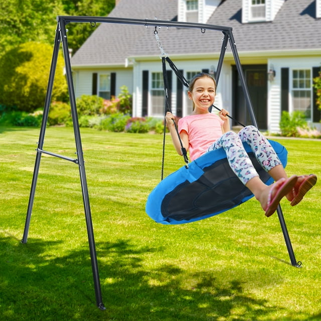 "Trekassy Round Swing Set, 440lbs Heavy Duty Metal with 40"" Saucer ...