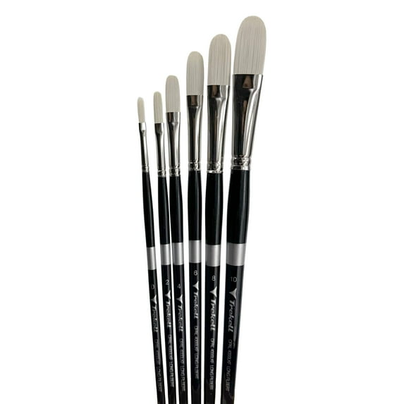 Trekell Opal Synthetic Hog Bristle Long Handle Artist Brush - Complete ...