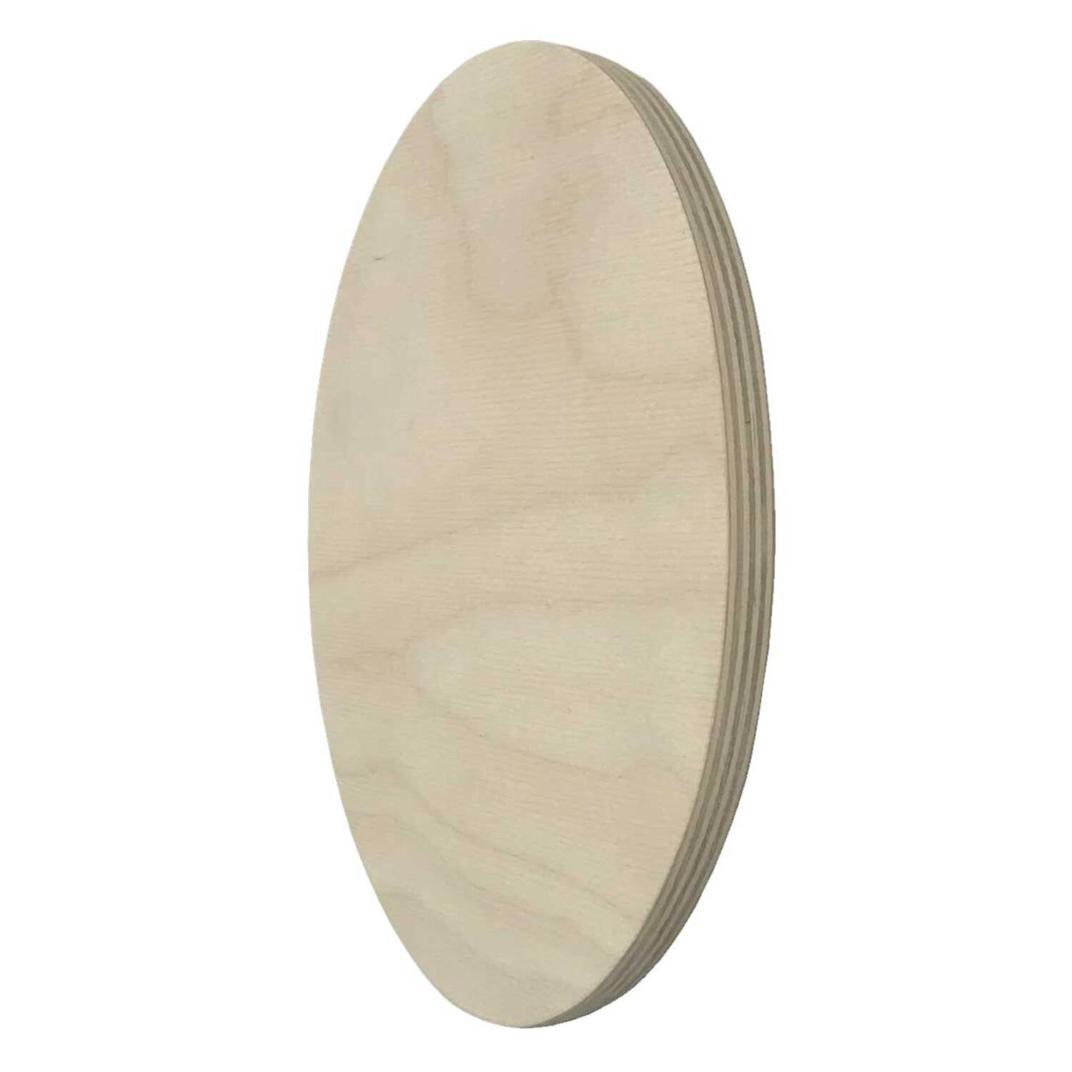 Trekell Raw Baltic Birch Ellipse Panel - 1/2" Thick Oval Wooden Canvas ...
