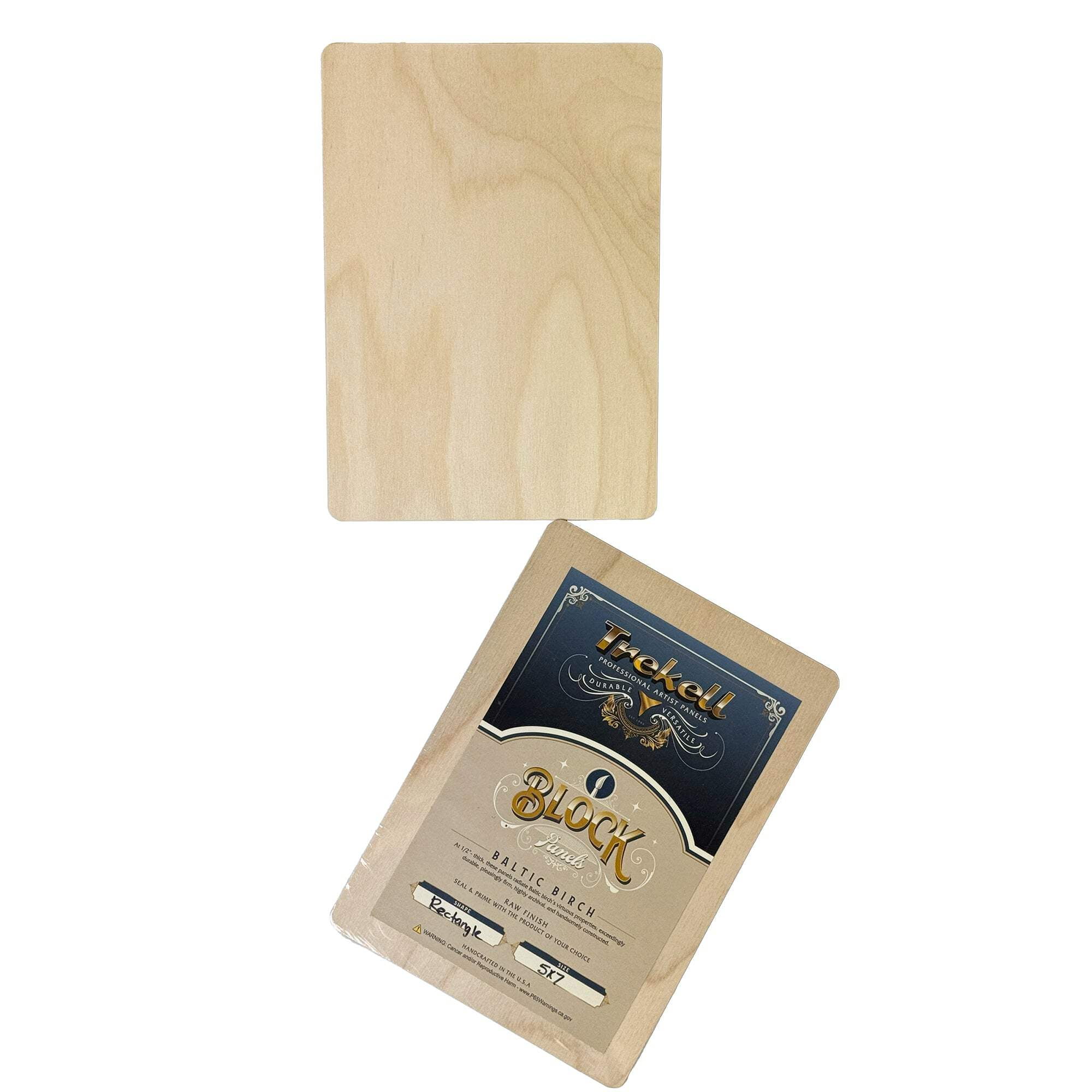 Trekell Raw Wood Block Panel - 1/2" Baltic Birch Wooden Painting Canvas ...