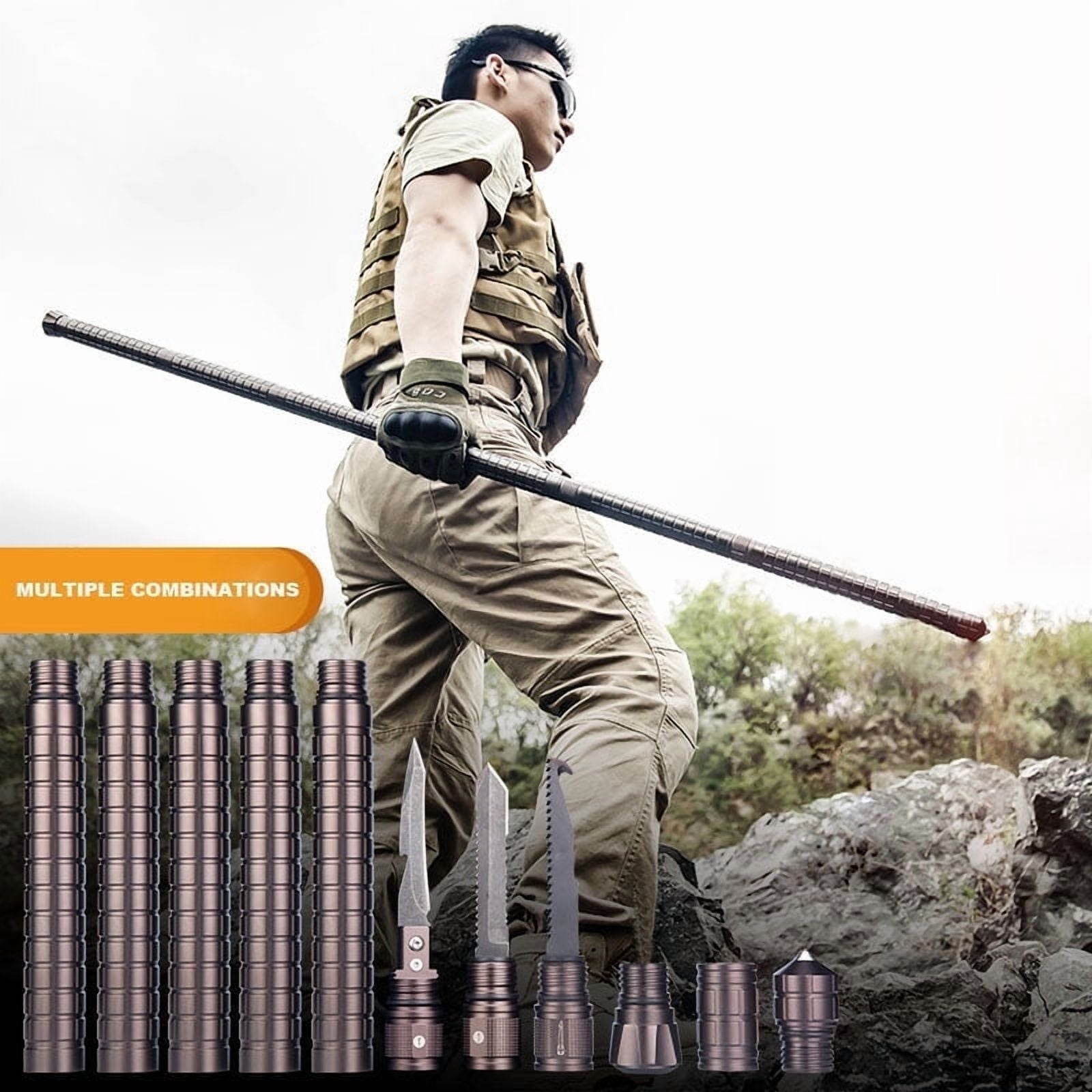 Trekking Poles, Adjustable Aluminum Walking Stick, Multifunction ...