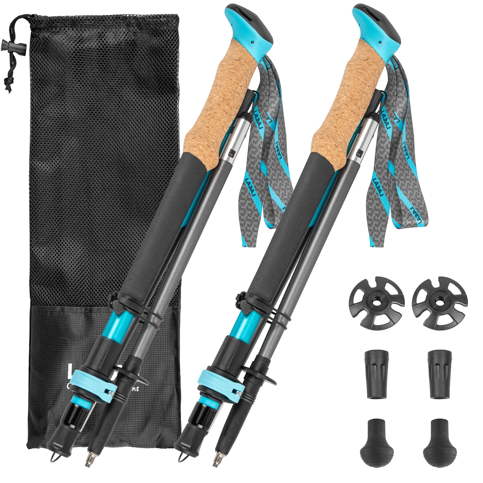 Trekking Poles, Collapsible Hiking Poles,Lightweight and Compact ...