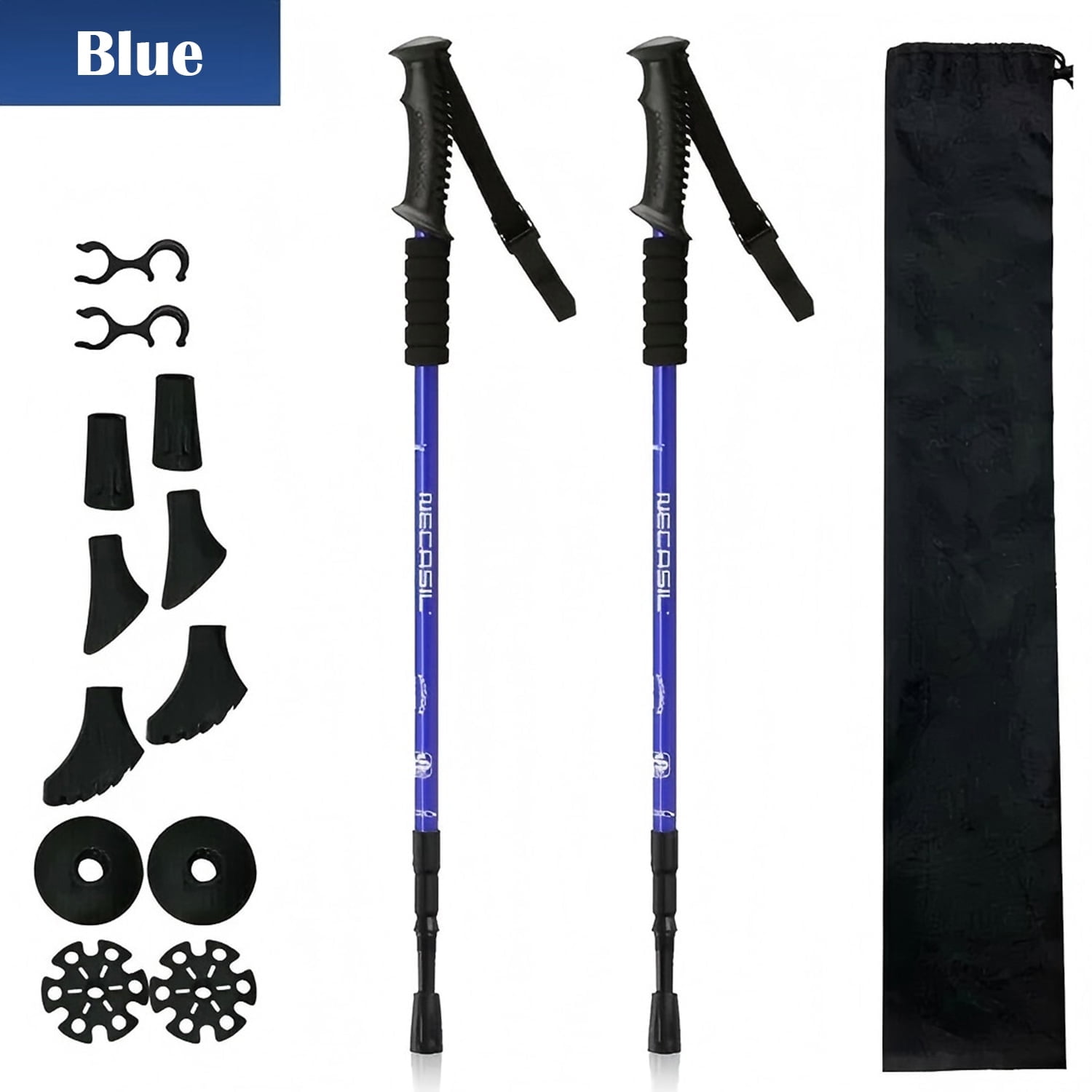 Ayamaya Adjustable Aluminum Trekking Poles, Lightweight Walking Sticks ...