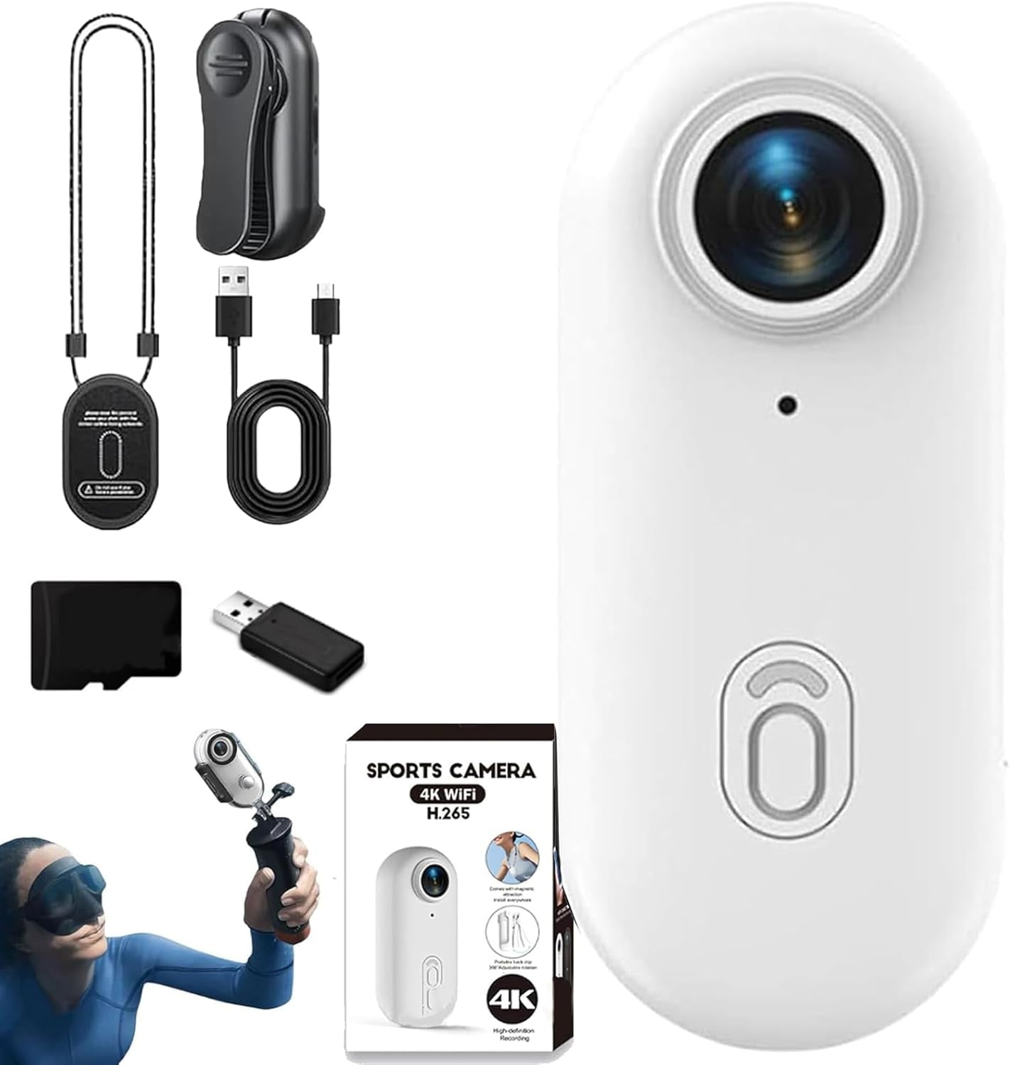 Treklon POV Camera, Treklon 4k Thumb Action Cameras, Bodycam HD 1080p ...