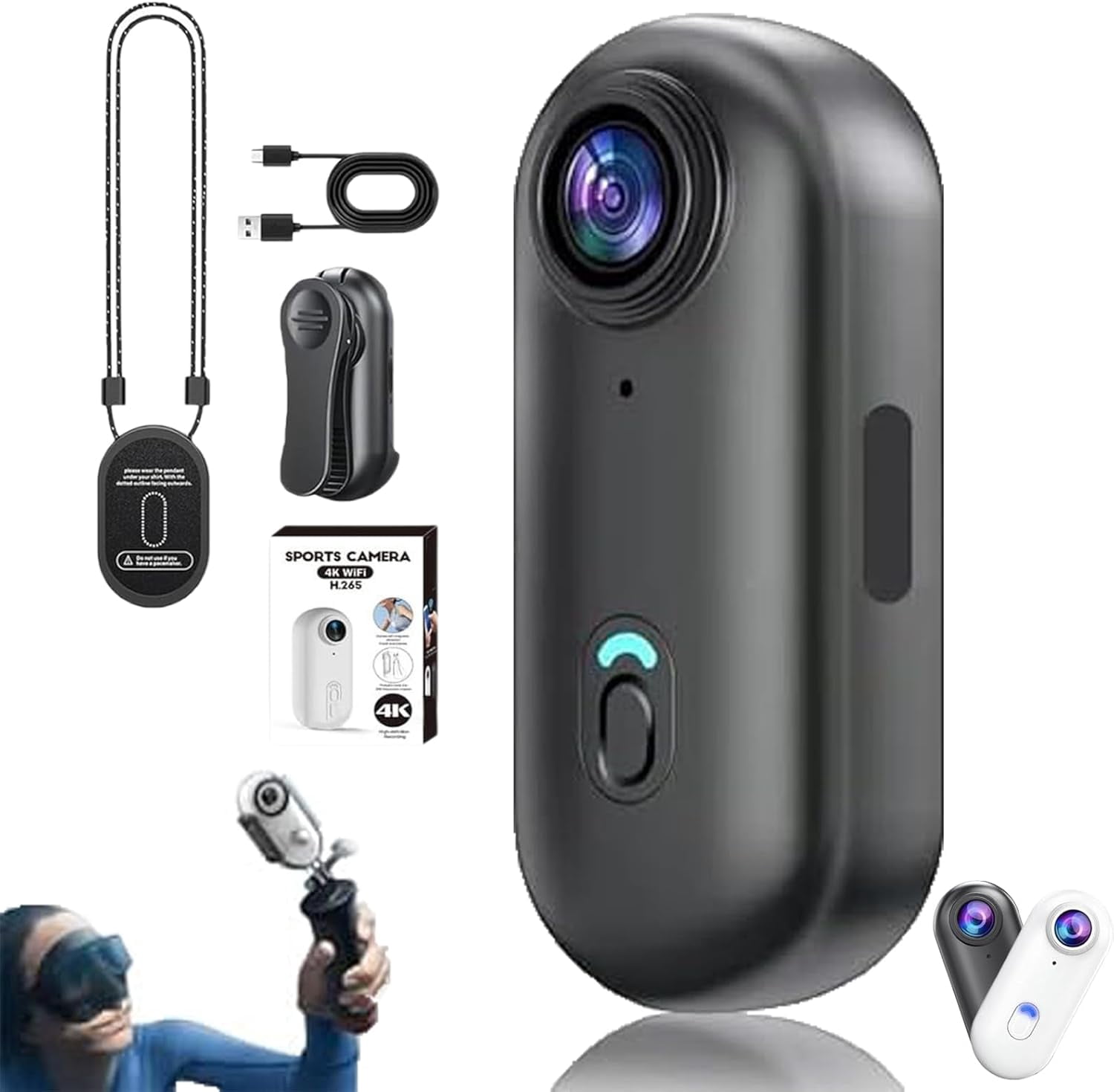 Treklon POV Camera, Treklon Body Camera, HD 1080p/4k Pocket Action Cam ...