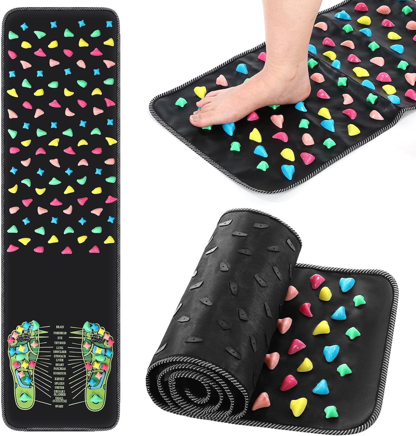 TrelaCo Foot Massage Mat Reflexology Walk Stone Road Foot Massage ...
