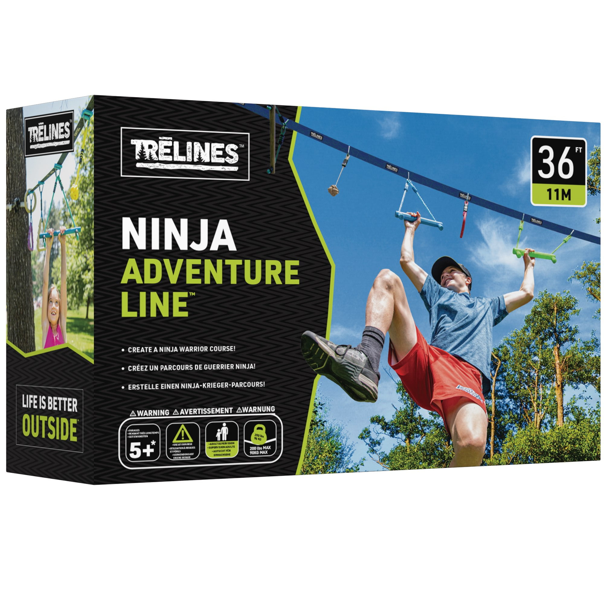 Trelines: Ninja Adventure Line 36 ft - Outdoor Ninja Warrior Course ...