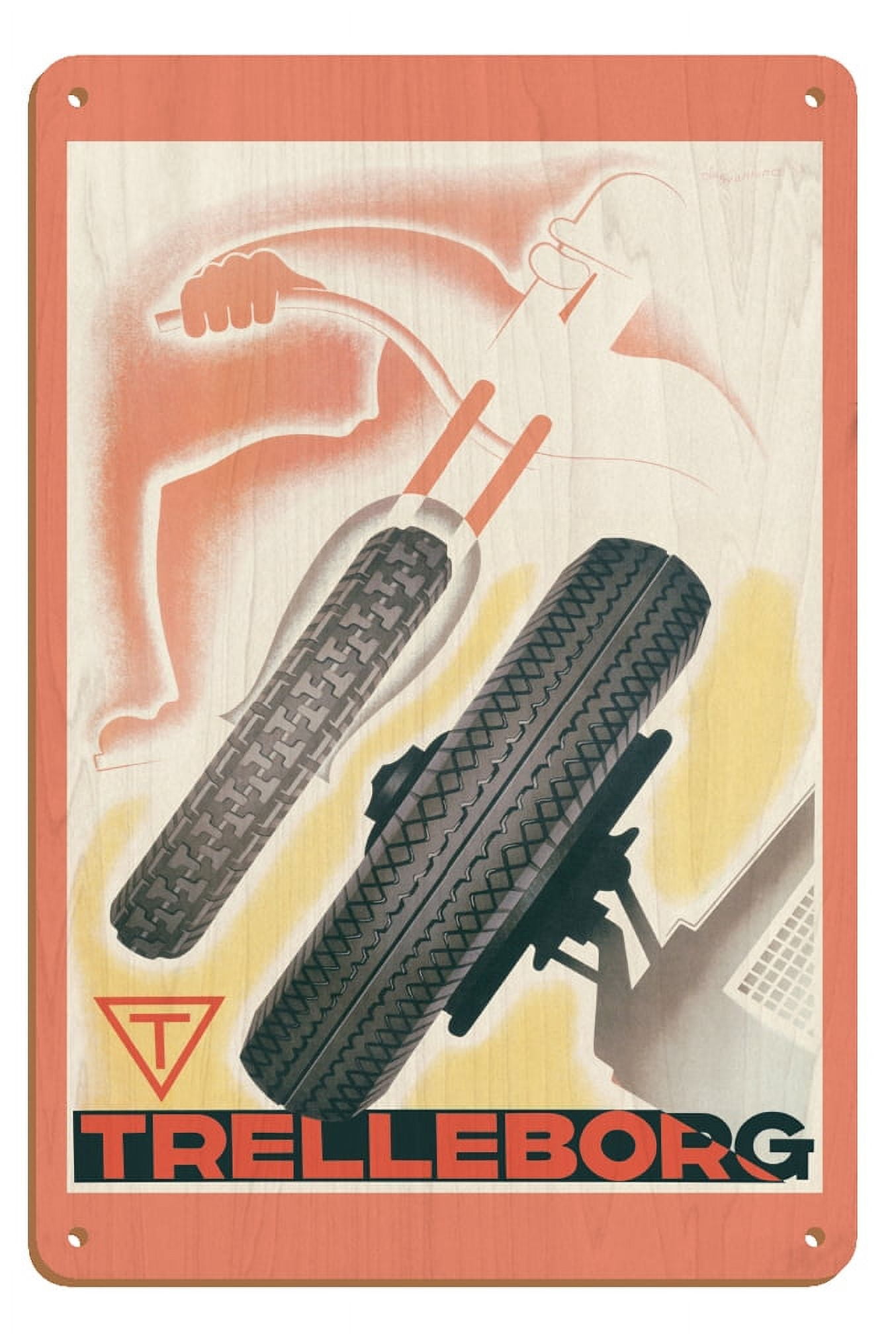 Trelleborg Swedish Tires - Vintage Advertising Poster by Olle Svanlund ...