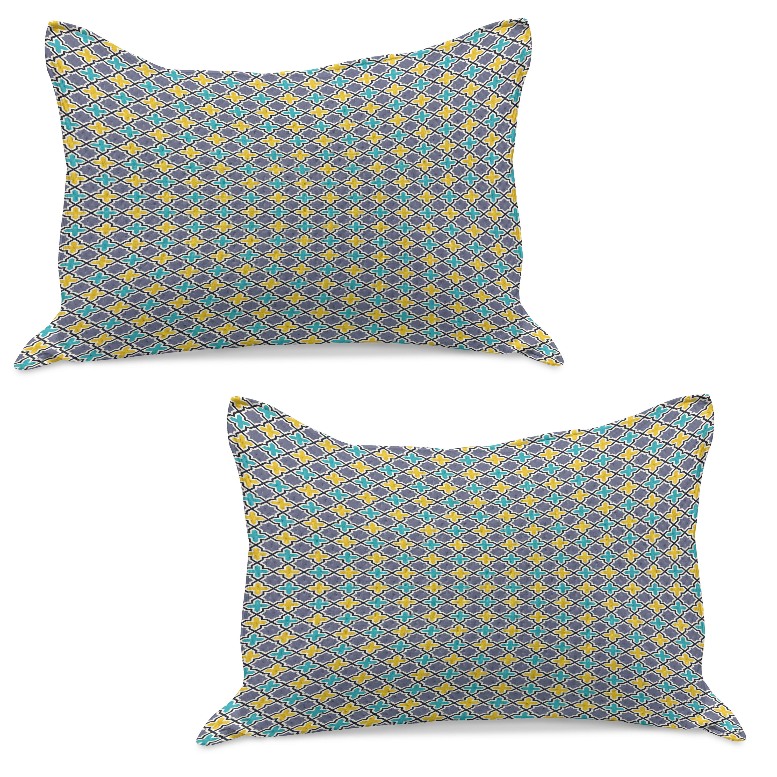 Trellis Knitted Quilt Pillowcover Set of 2, Victorian Baroque Pattern ...