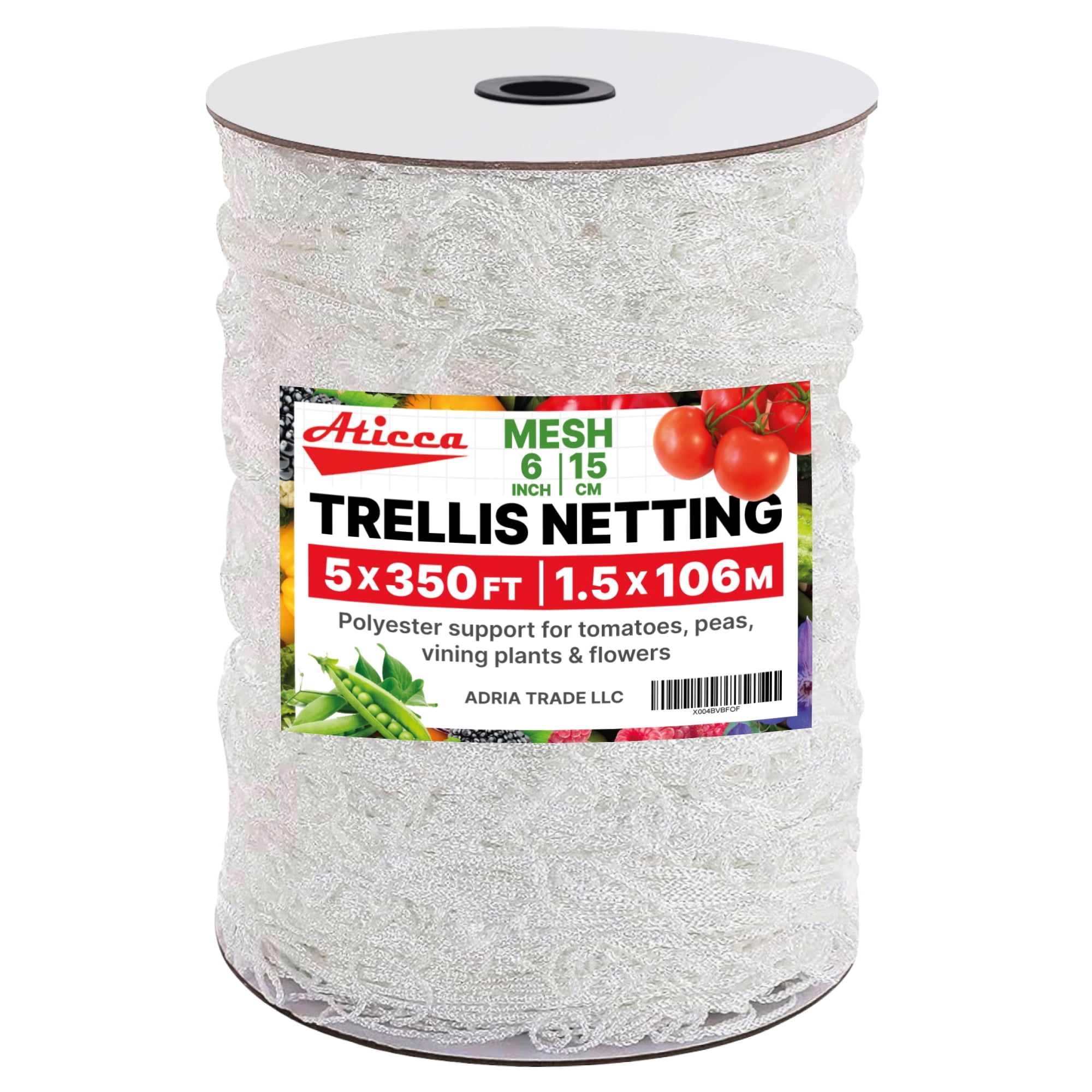 Trellis Netting 5 x 350 ft Heavy Duty Polyester Plant Support Netting ...