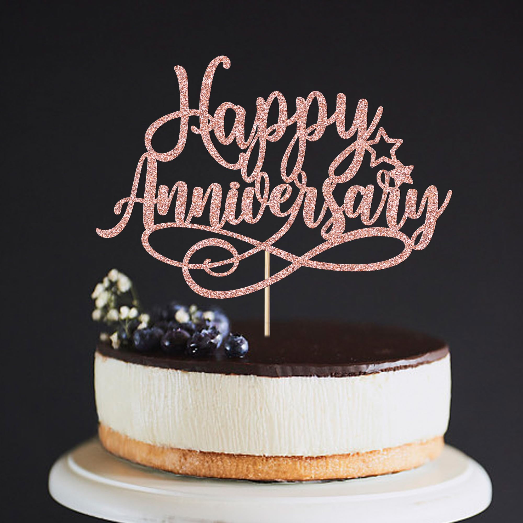 Trelsan Happy AnniversaryTRDN Cake Topper,Wedding Anniversary Cake ...