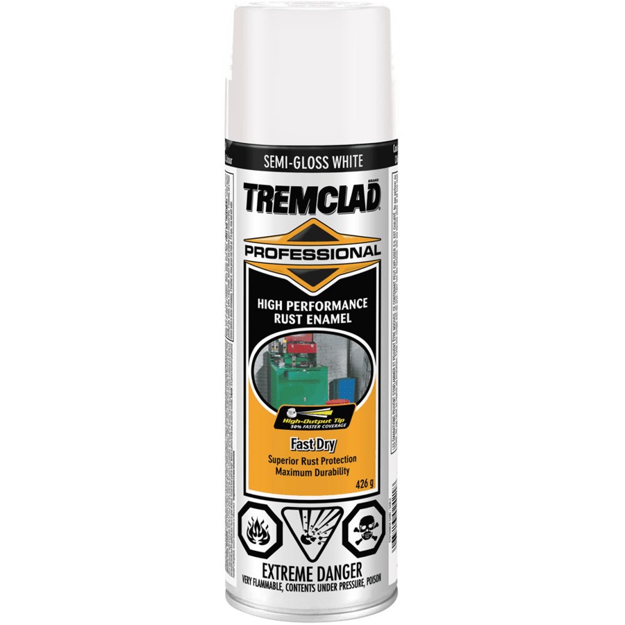 Tremclad Professional Rust Enamel & Primer in Semi-Gloss White, 426g ...