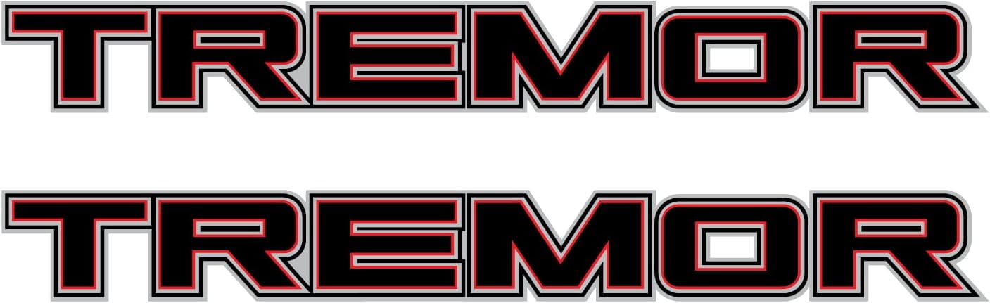 Tremor Decals Truck Bed Side Stickers F150 F250 (Black Red) - Walmart.com