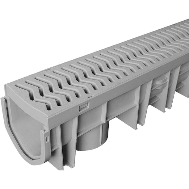 Trench & Driveway Channel Drain with Grate - Walmart Business Supplies