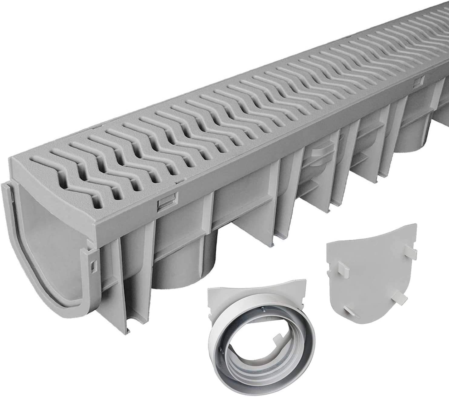 Trench & Driveway Channel Drain with Grate - Walmart.com