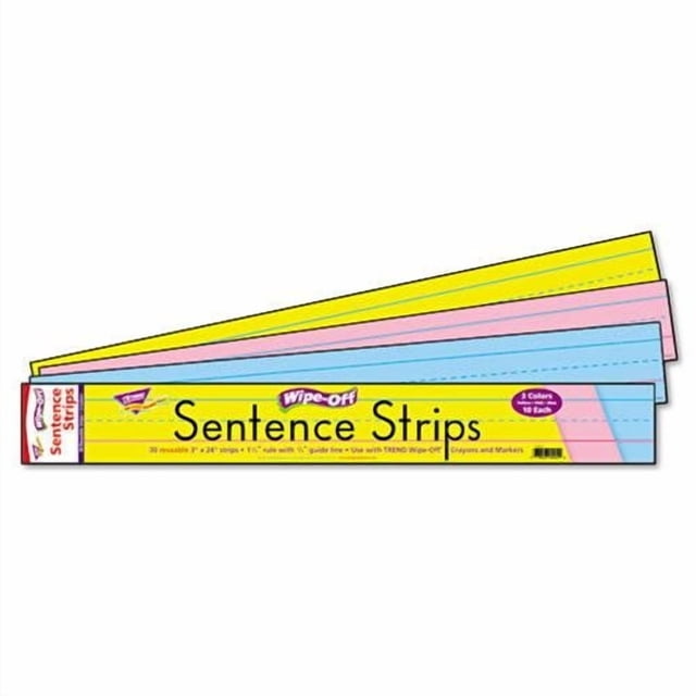 Trend 24" Multicolor Wipe-Off Sentence Strips Theme/Subject: Learning ...