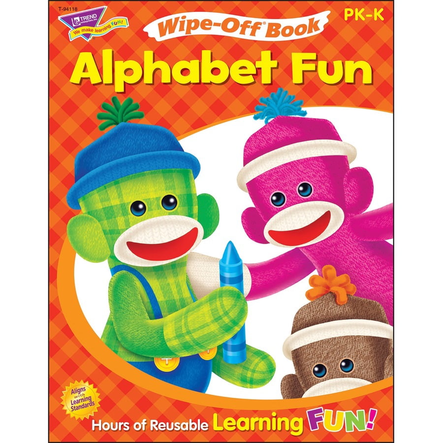 Trend Alphabet Fun Sock Monkeys Book Learning Printed Book - Walmart.com