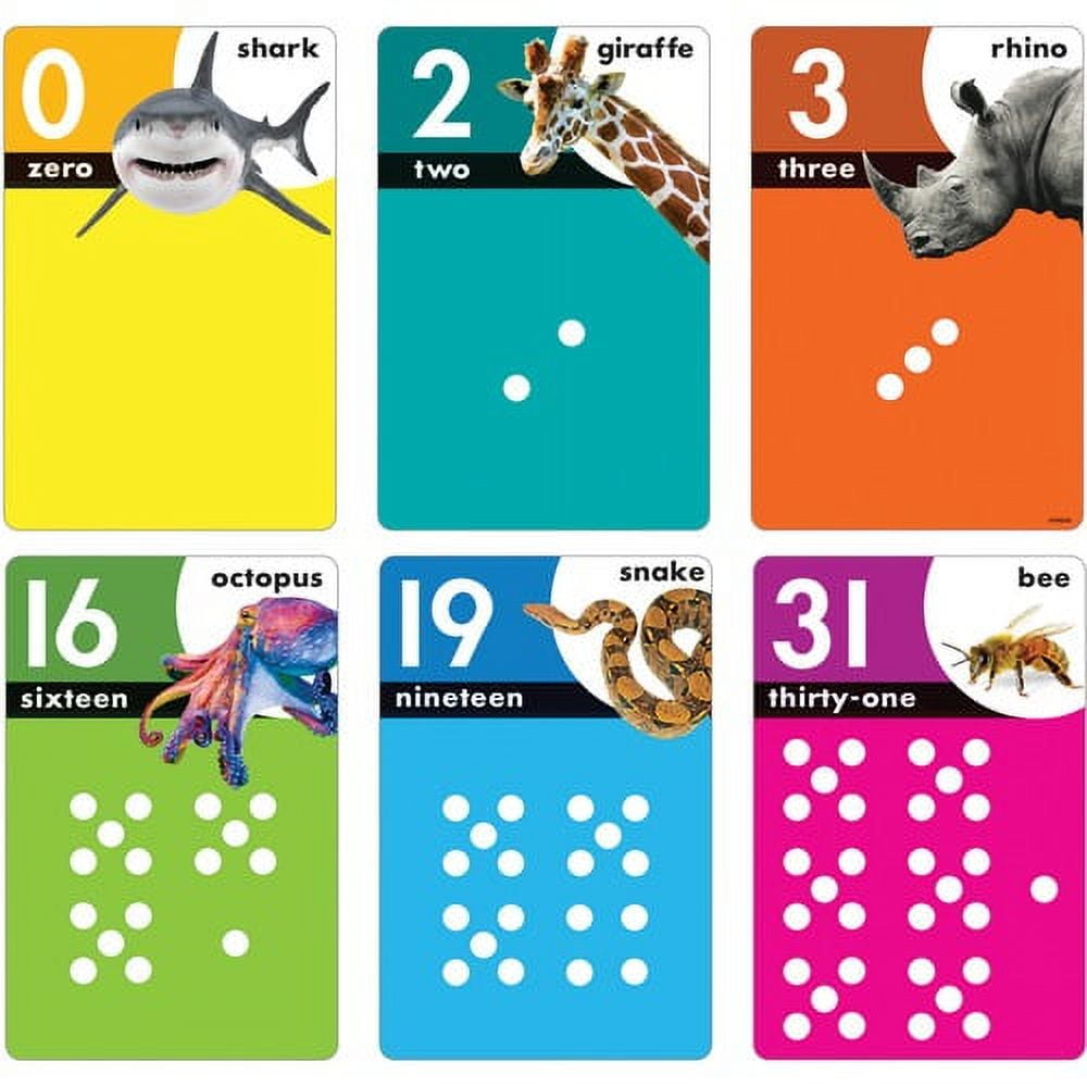Trend Animals Count 0-31 Learning Set with Numbered Counting Cards ...