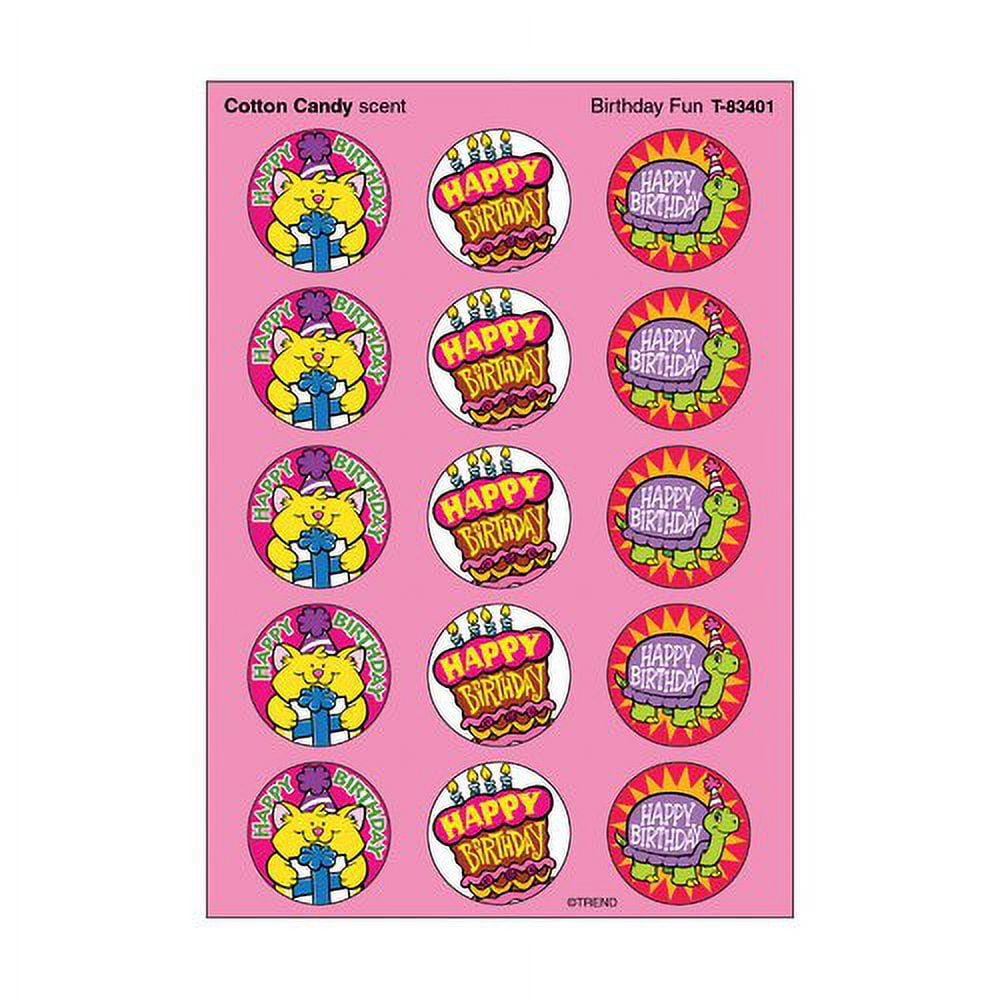 T-83401 - Birthday Fun/Cotton Candy Stinky Stickers?-Large Round by ...