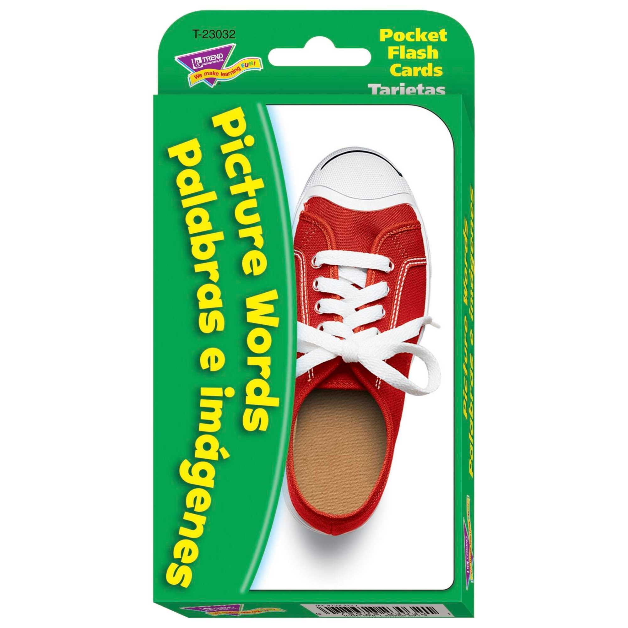 Trend Enterprises Bilingual Picture Words Flash Cards, Set of 53 ...