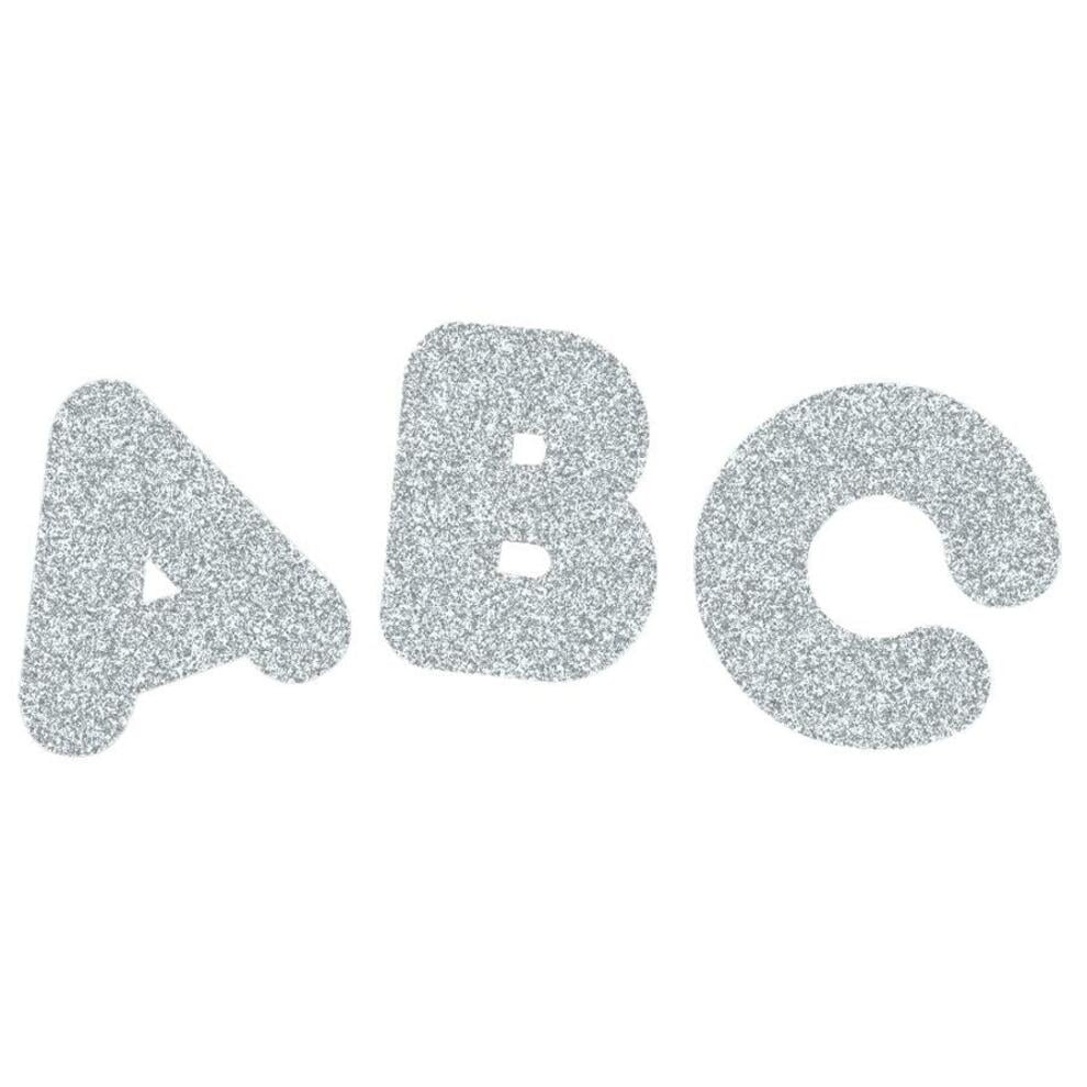 Trend Enterprises T-506 Ready Letters 2 Inch Casual Silver-Sparkle ...
