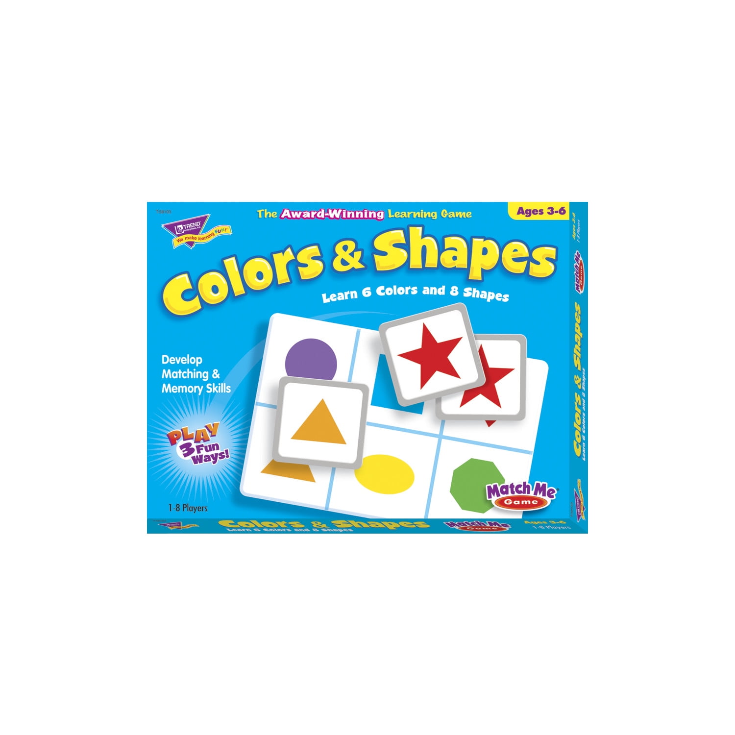 Trend Enterprises Colors and Shapes Match Me Game - Walmart.com