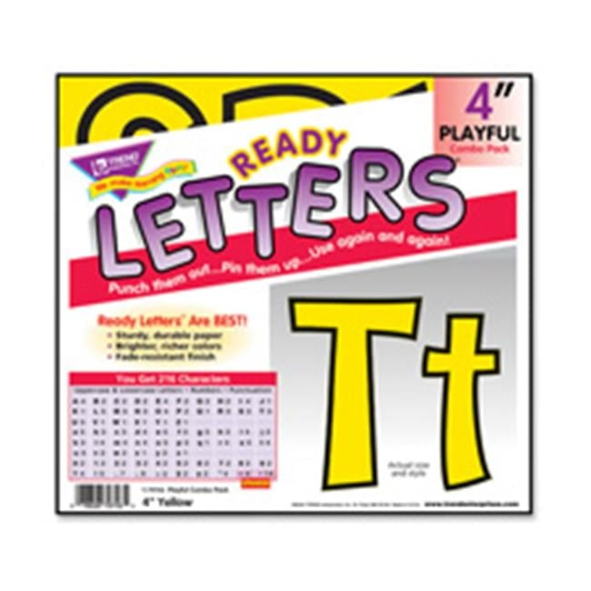 Trend Enterprises Letters- Punch Out- Playful- Yellow - 4 in. - 3-PK ...