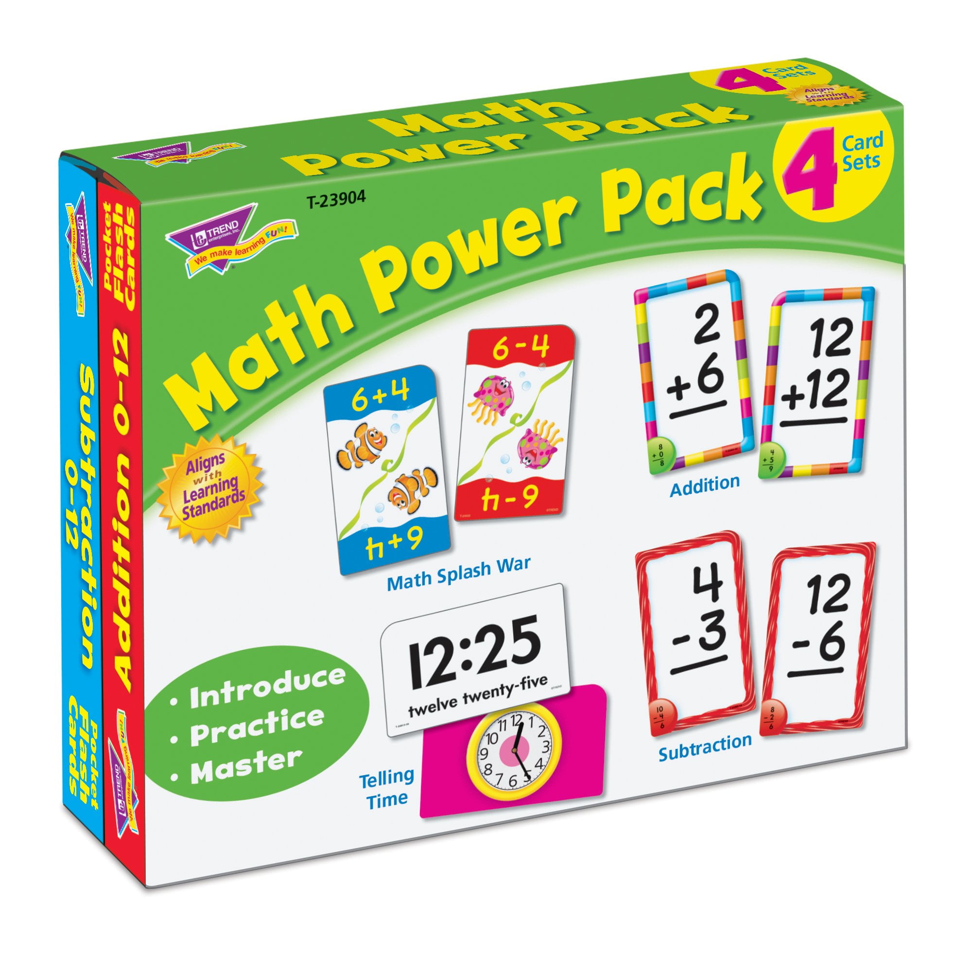 Trend Enterprises: Math Power AIF4 Pack, 4 Flash Card Set Includes Math ...